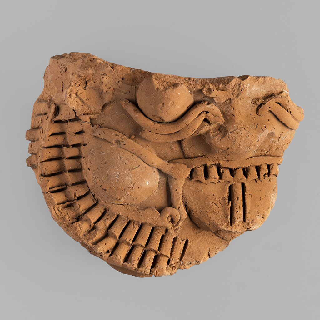 Maska boga Besa - fragment naczynia | National Museum in Warsaw - Digital exposition