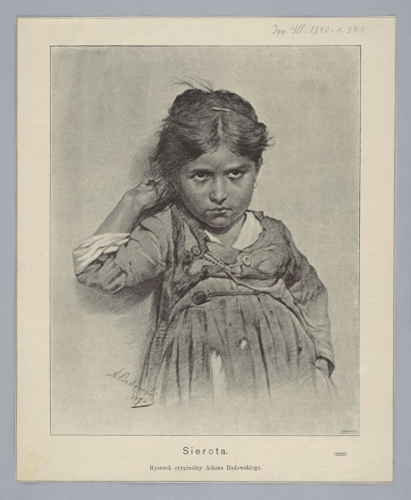 Reprodukcja rysunku: Adam Badowski (1857-1903), Sierota; z: „Tygodnik ...