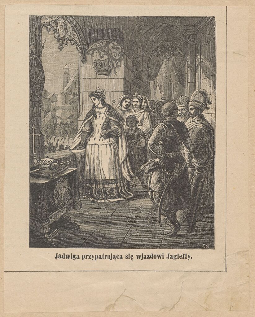 Reprodukcja obrazu: Aleksander Lesser (1818-1884), Kiejstut i Biruta ...
