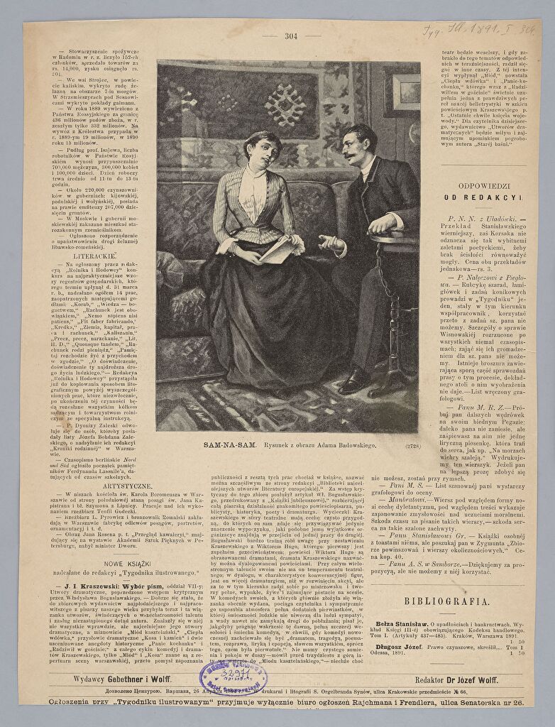 Reprodukcja rysunku: Adam Badowski (1857-1903), Sierota; z: „Tygodnik ...