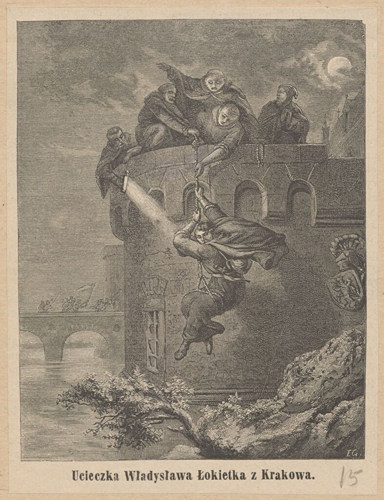 Reprodukcja obrazu: Aleksander Lesser (1818-1884), Kiejstut i Biruta ...