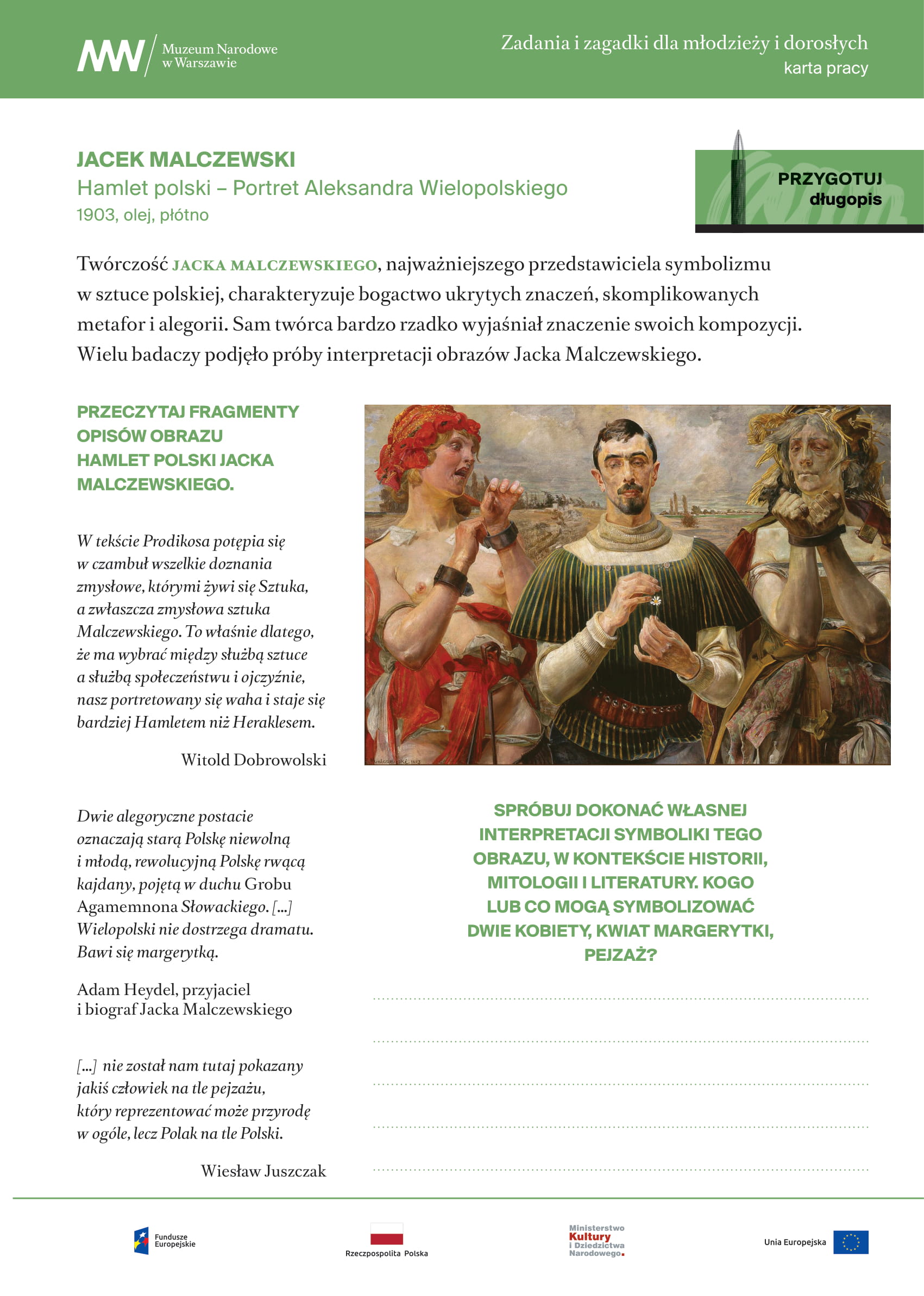 Hamlet polski - Portret Aleksandra Wielopolskiego | Muzeum Narodowe w ...